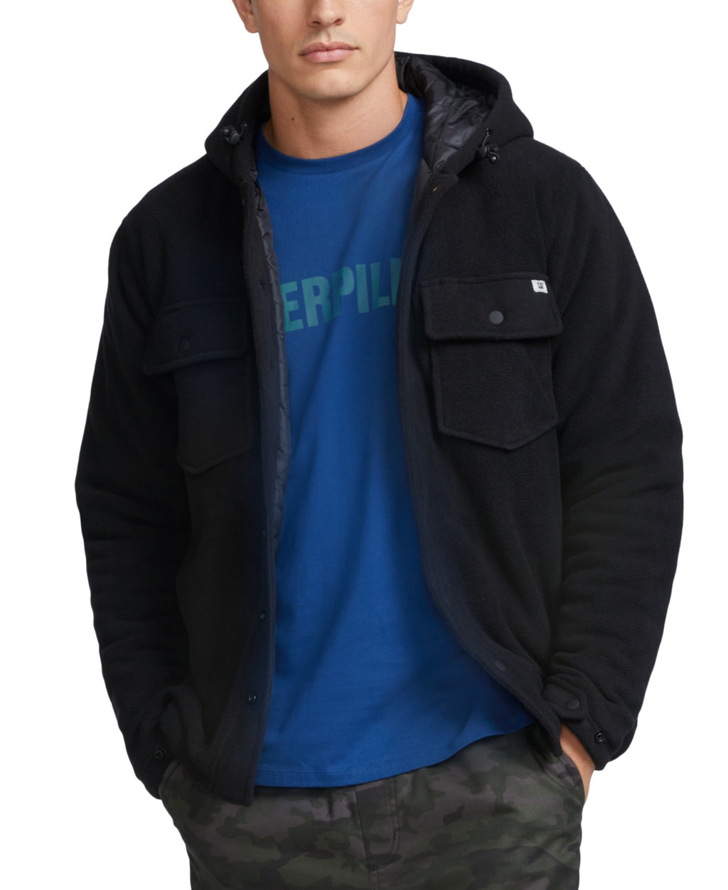 Caterpillar Mens Plaid Hooded Work Jacket – Steals